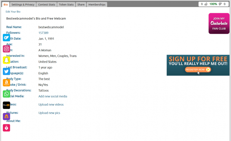 Float Images on Your Chaturbate Bio - Be A Webcam Model